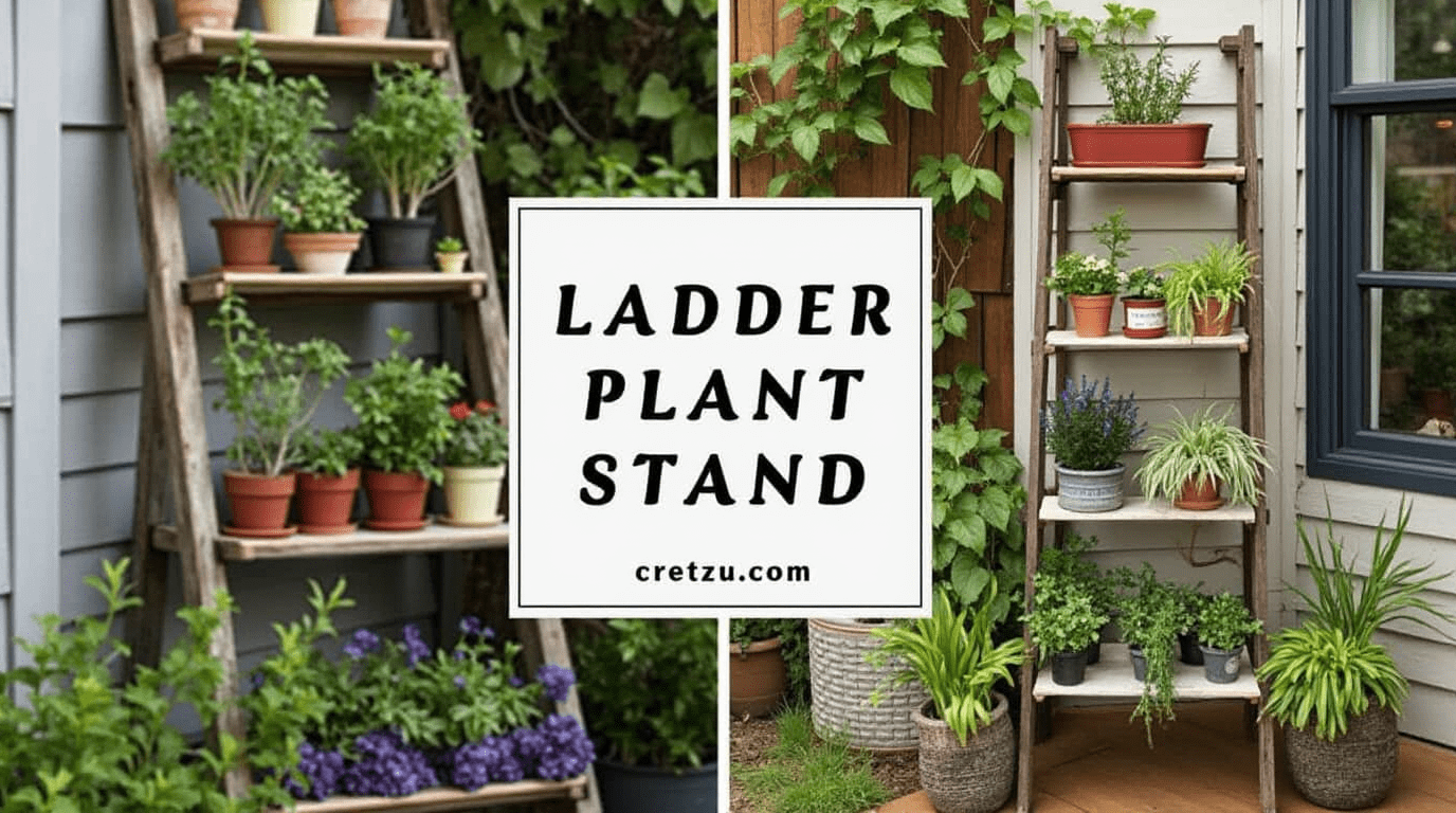 How to Create a Stunning Ladder Plant Stand: Repurpose an Old Wooden ...